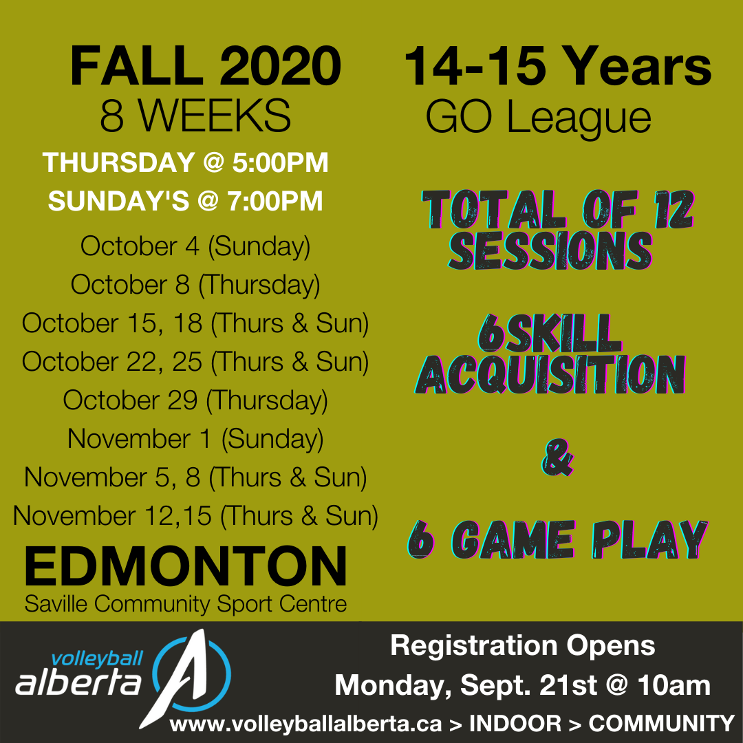 Fall 2020, 8 Week Programs | Volleyball Alberta